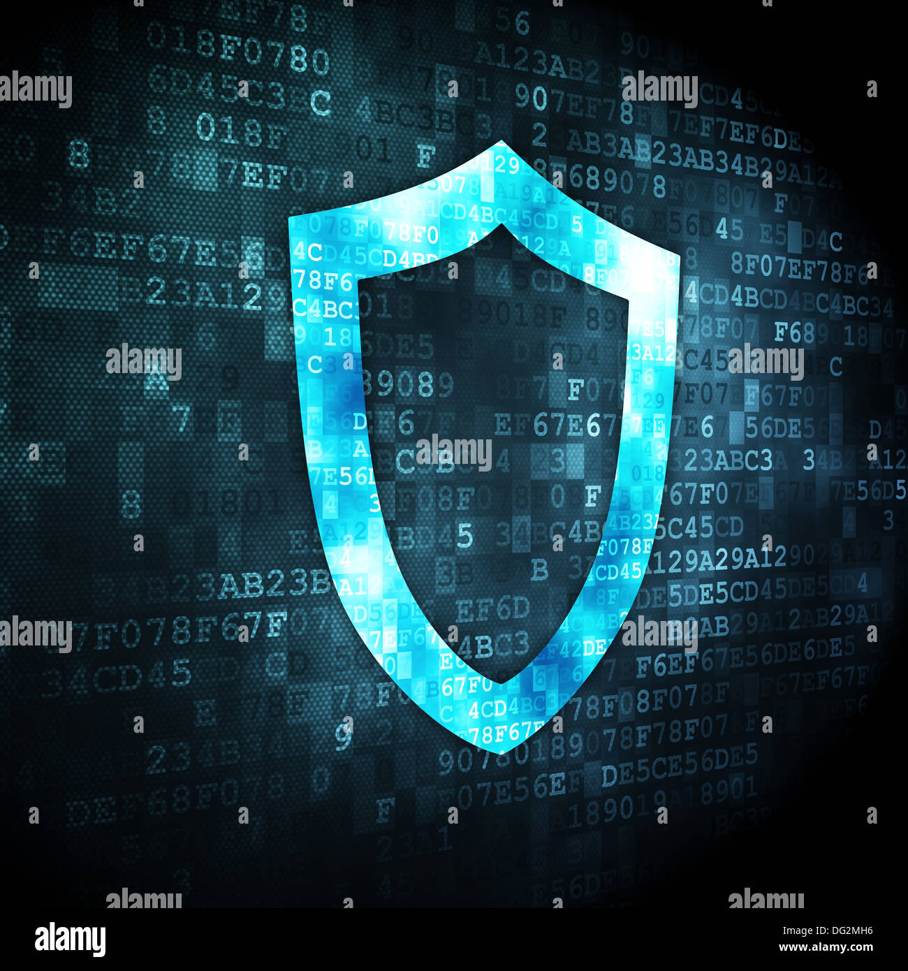 Safety concept: Contoured Shield on digital background Stock Photo - Alamy