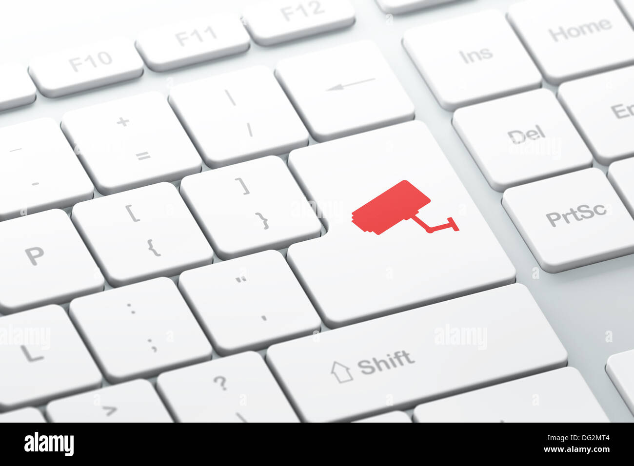 Safety concept: Cctv Camera on computer keyboard background Stock Photo ...