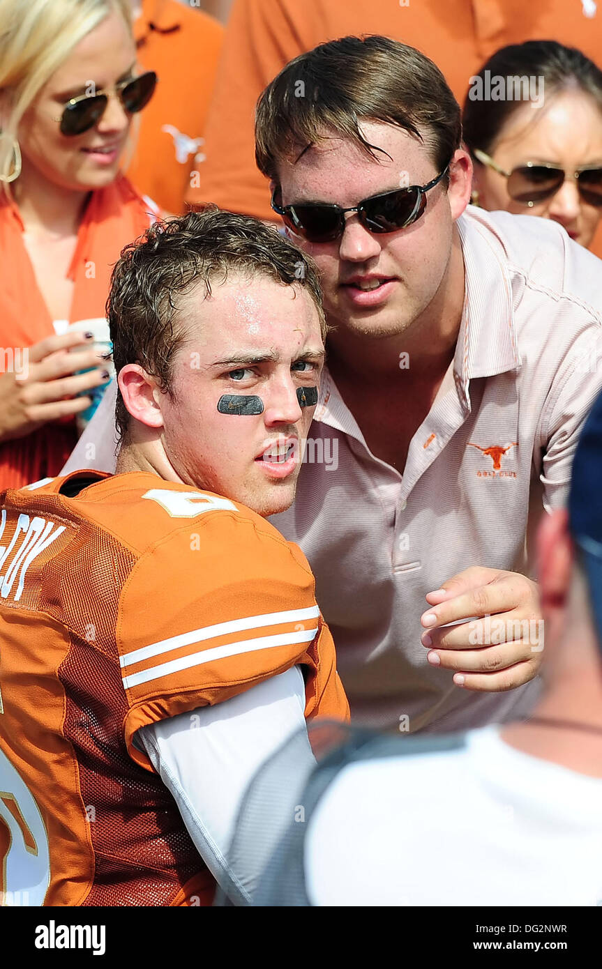 October 12, 2013 Dallas, TX.Texas Longhorns quarterback Case McCoy #6 ...