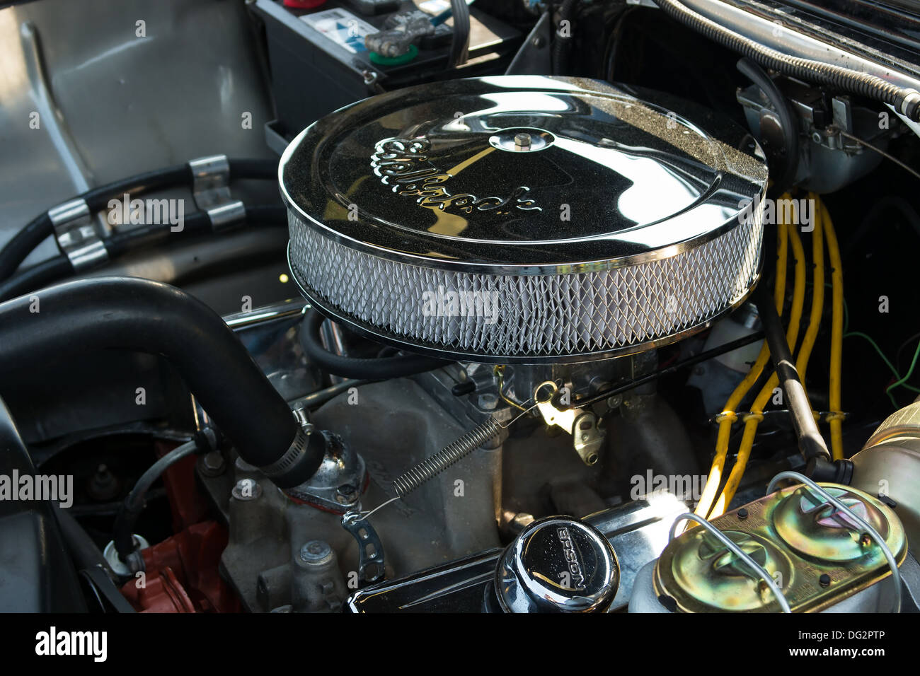 Engine full-size car Chevrolet Bel Air Stock Photo - Alamy