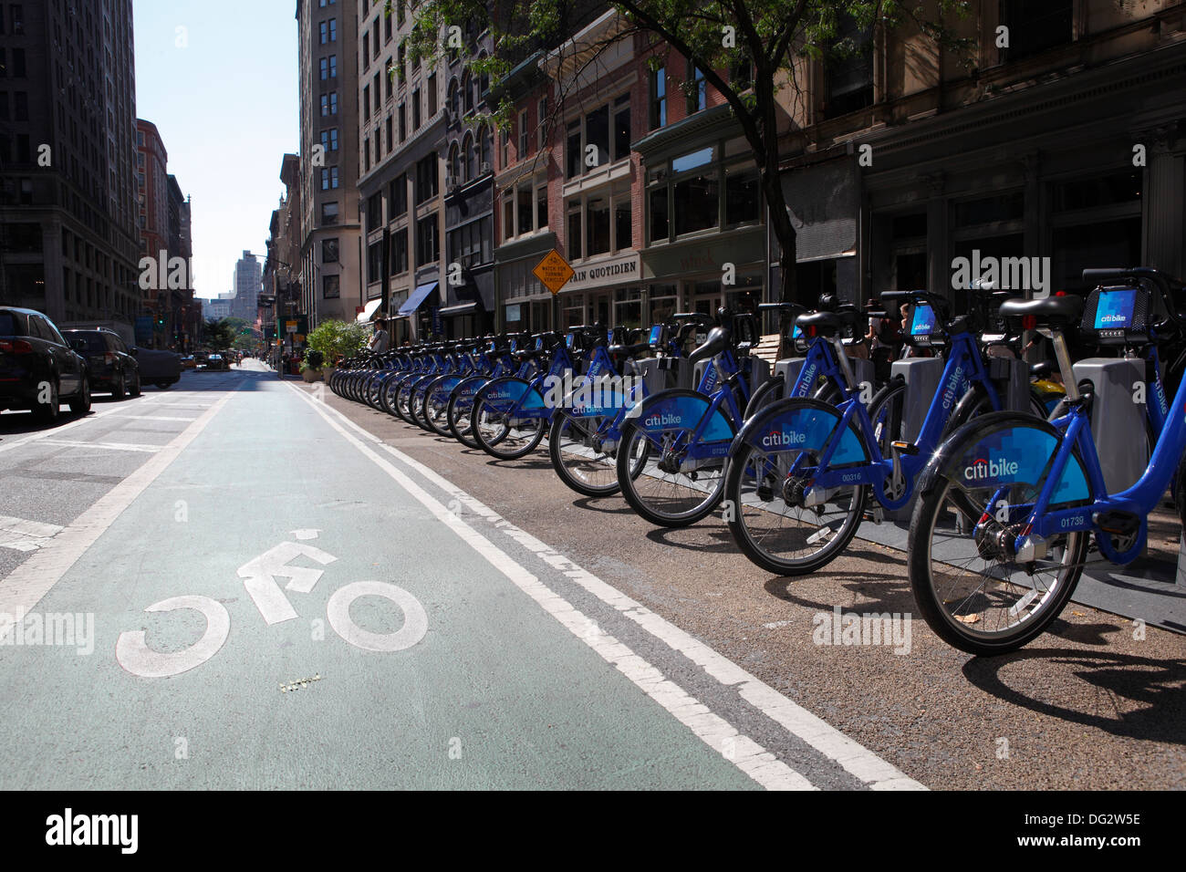 Designated bicycle parking hi-res stock photography and images - Alamy