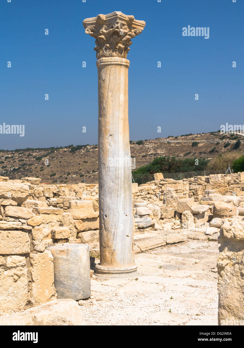 A column at the ancient site of Curium in Cyprus Stock Photo - Alamy