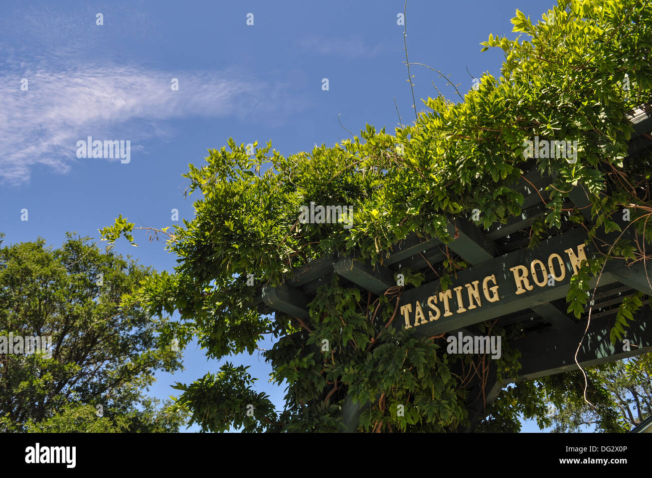 Wine Tasting Room Sign Stock Photo - Alamy