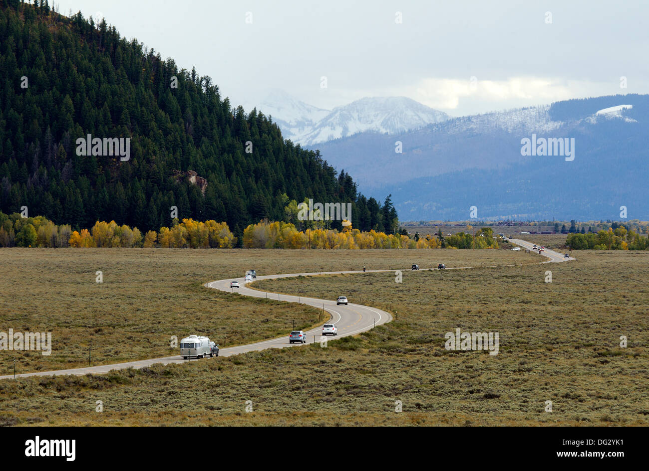 Interstate Highway 191 Grand Teton National Park Stock Photo - Alamy