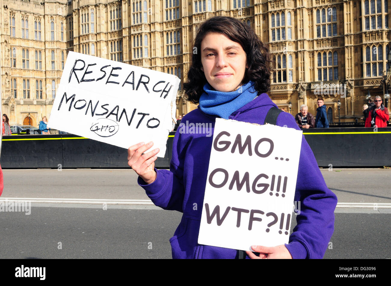 London UK, 12th Oct 2013 : A protesters wearing a anonymous mask ...