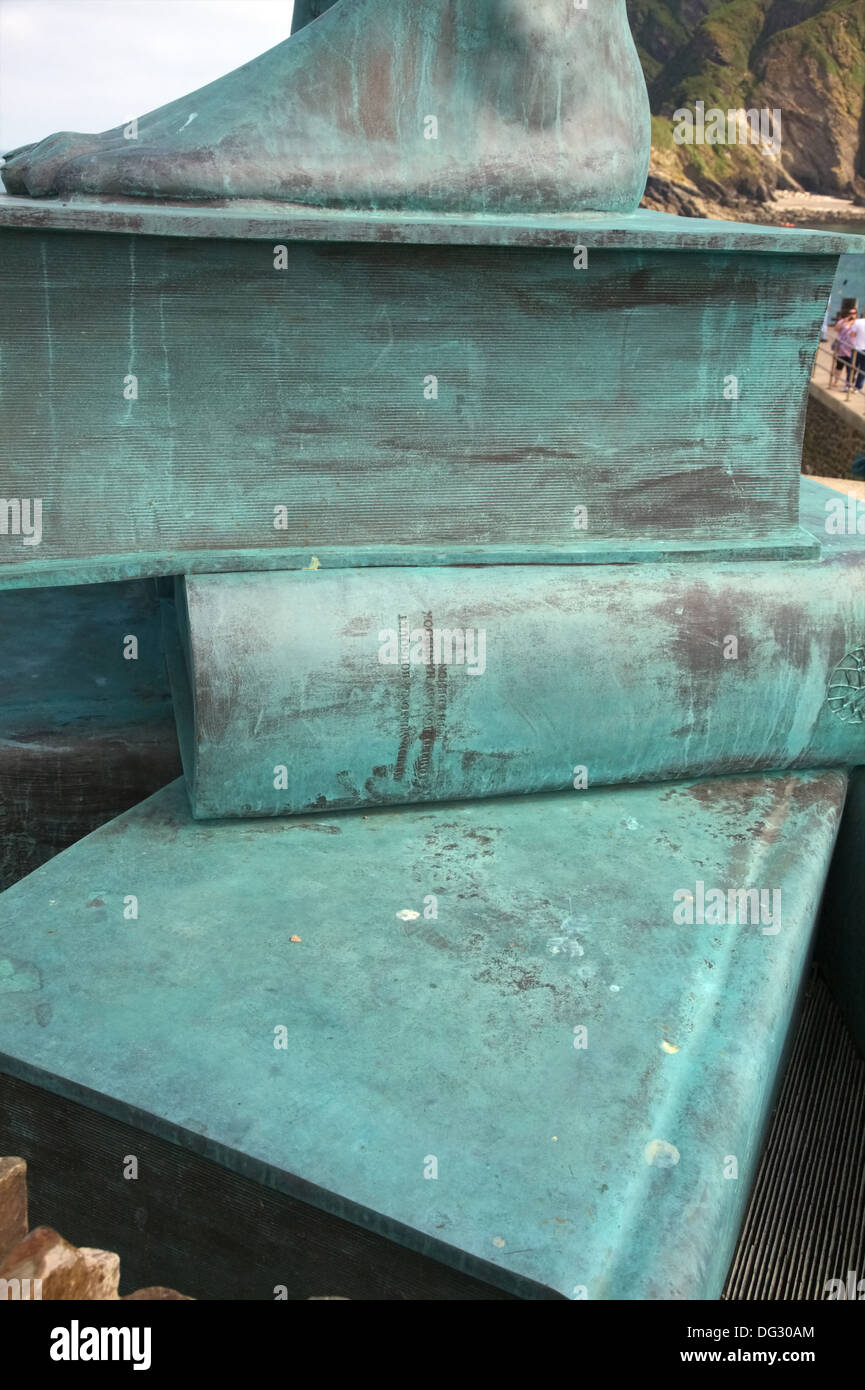 Detail of legal books forming part of the plinth - 'Verity' statue by ...