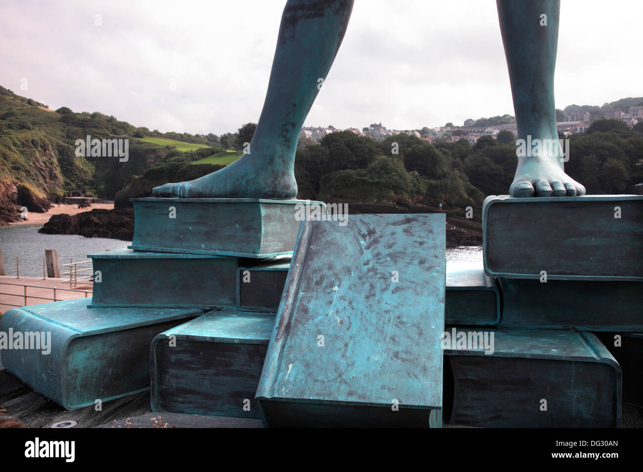 Detail of legal books forming part of the plinth - 'Verity' statue by ...