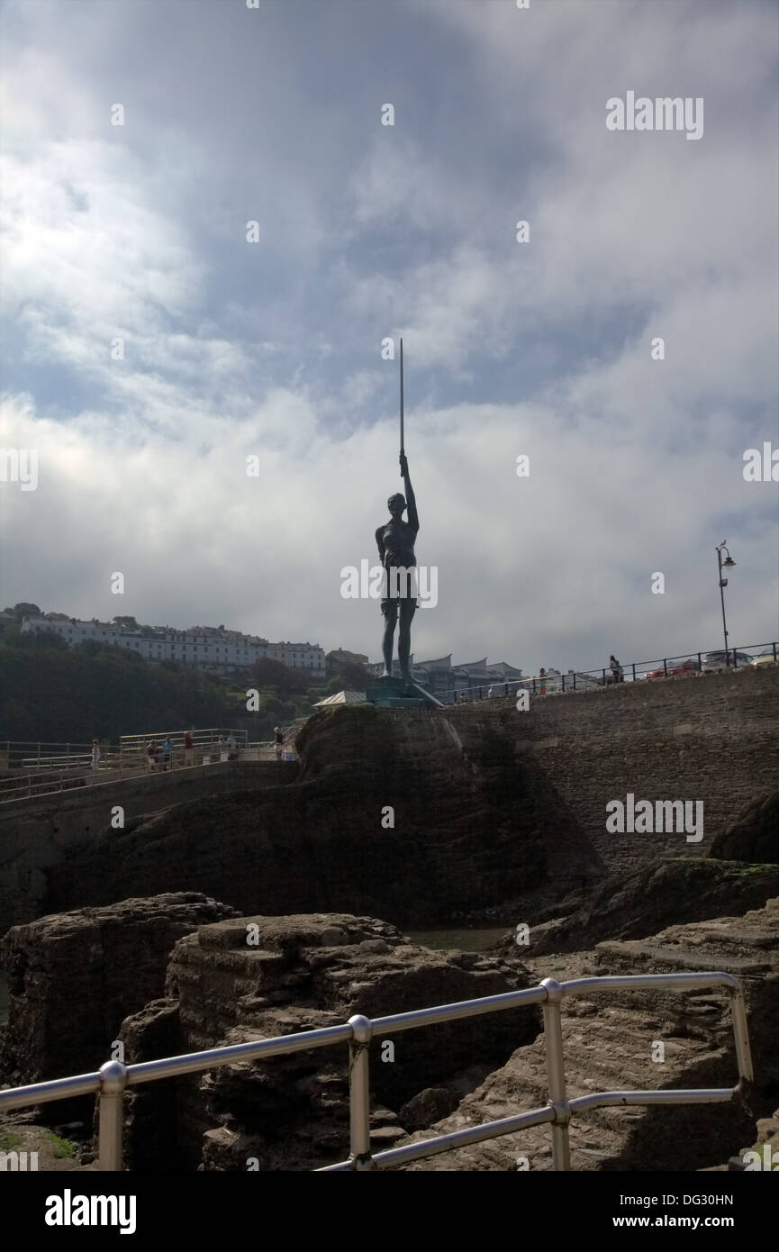 Verity statue by Damien Hirst, Ilfracombe, Devon, England, UK Stock ...