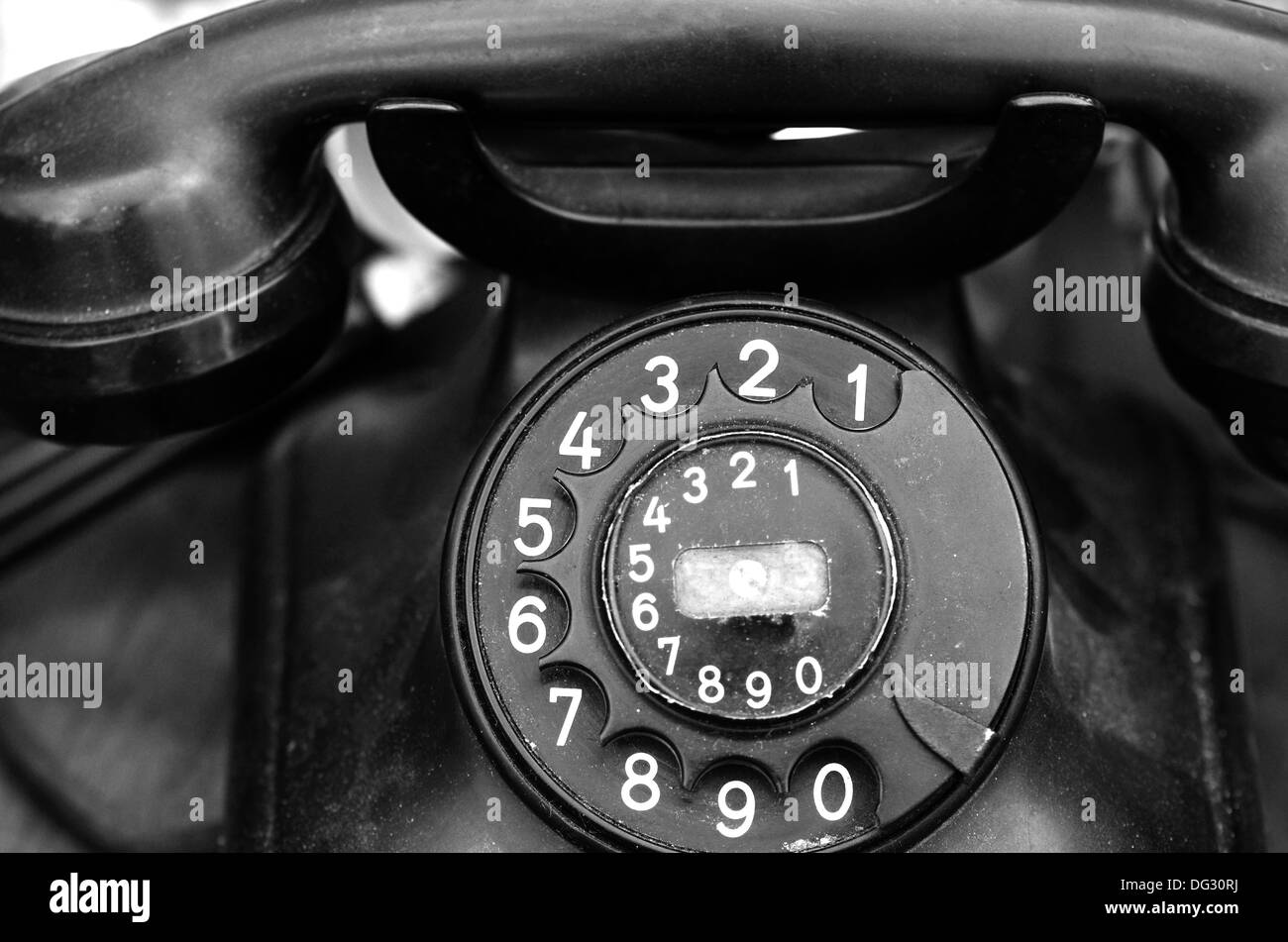Phone retro Black and White Stock Photos & Images - Alamy