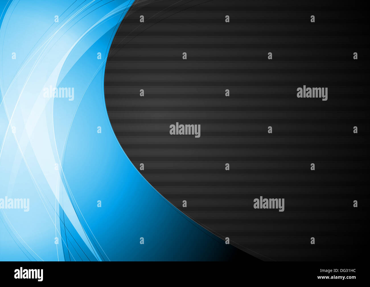 Abstract elegant blue and black wavy design. Vector background eps 10 ...