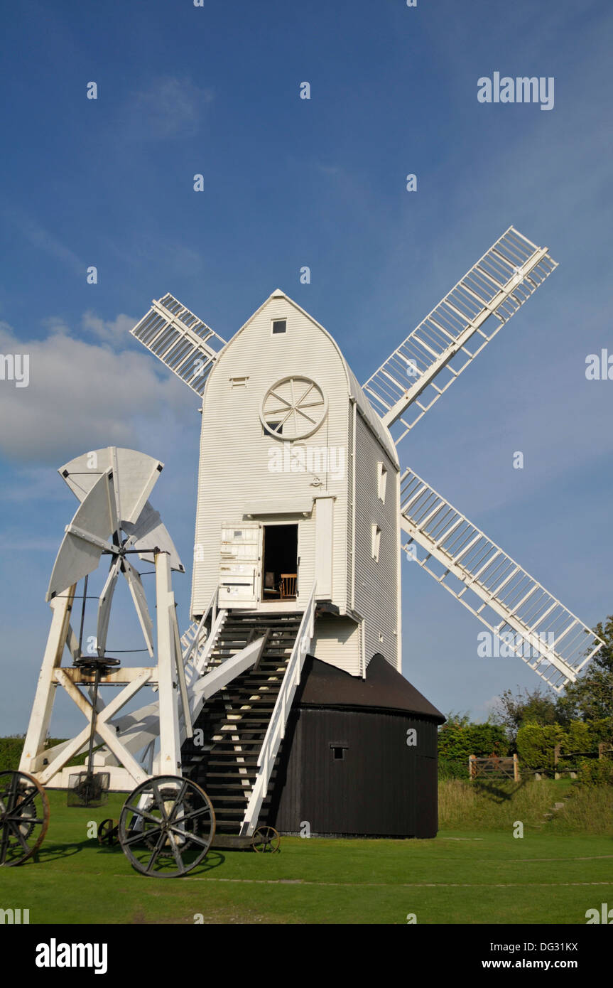 windmill, Clayton, West Sussex, England. 19th century corn windmill ...