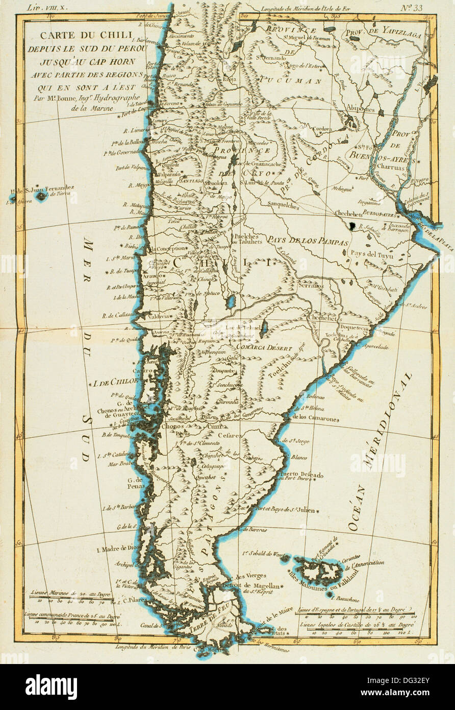 Cape horn chile map hi-res stock photography and images - Alamy