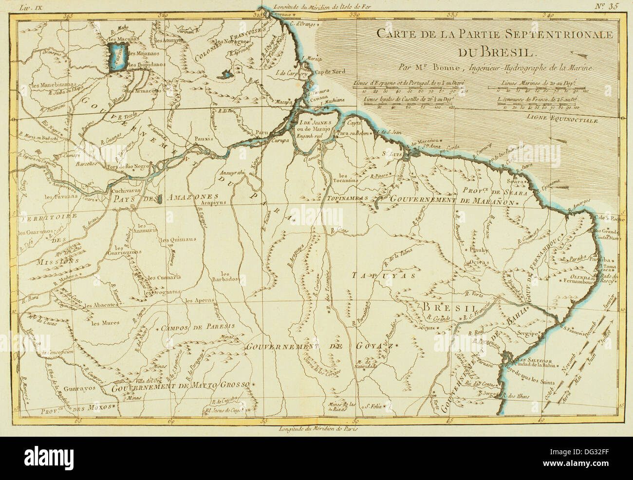 Antique map of brazil hi-res stock photography and images - Alamy