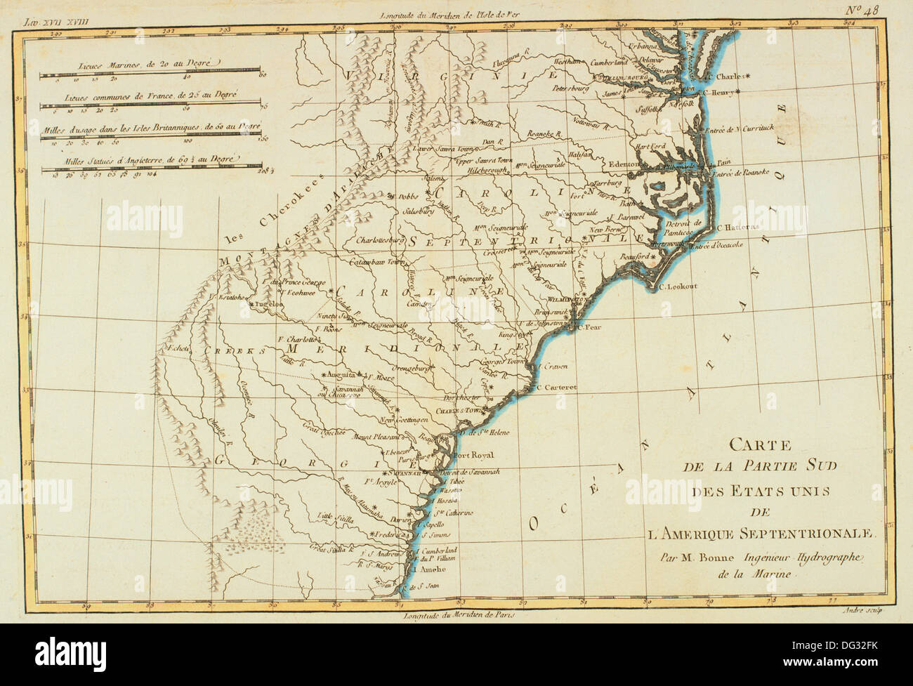 Virginia map 1700's hi-res stock photography and images - Alamy