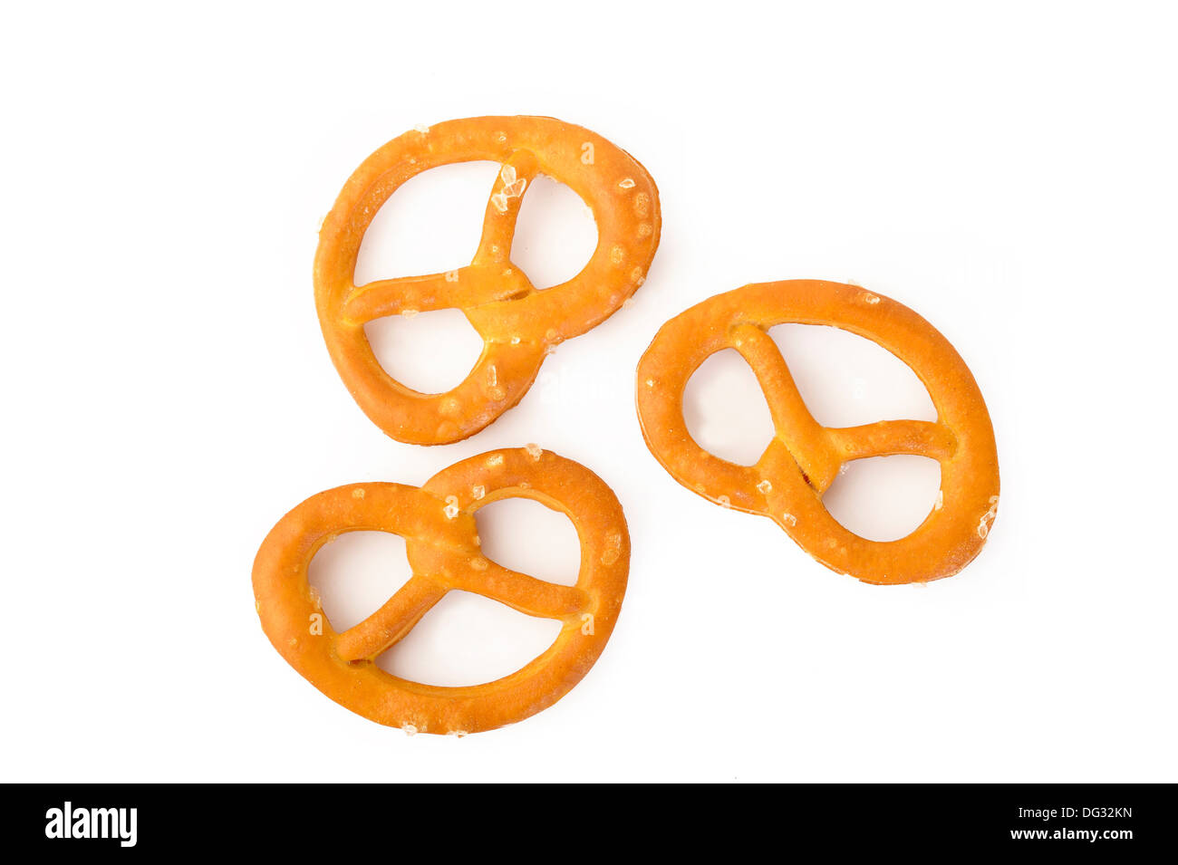 Pretzels isolated on white background Stock Photo - Alamy