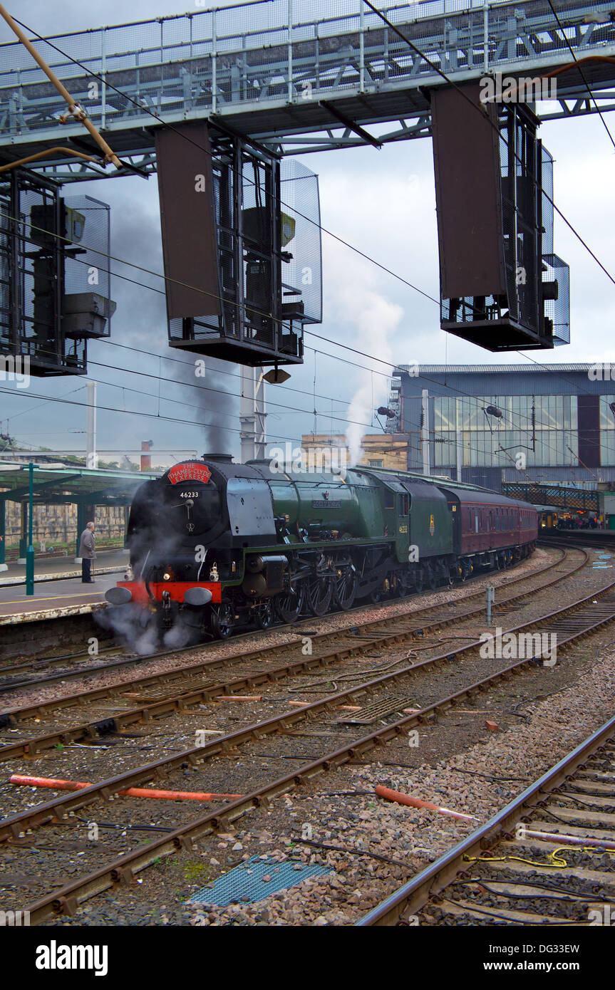 Steam locomotive 'Duchess of Sutherland' 46233 in Carlisle Railway ...