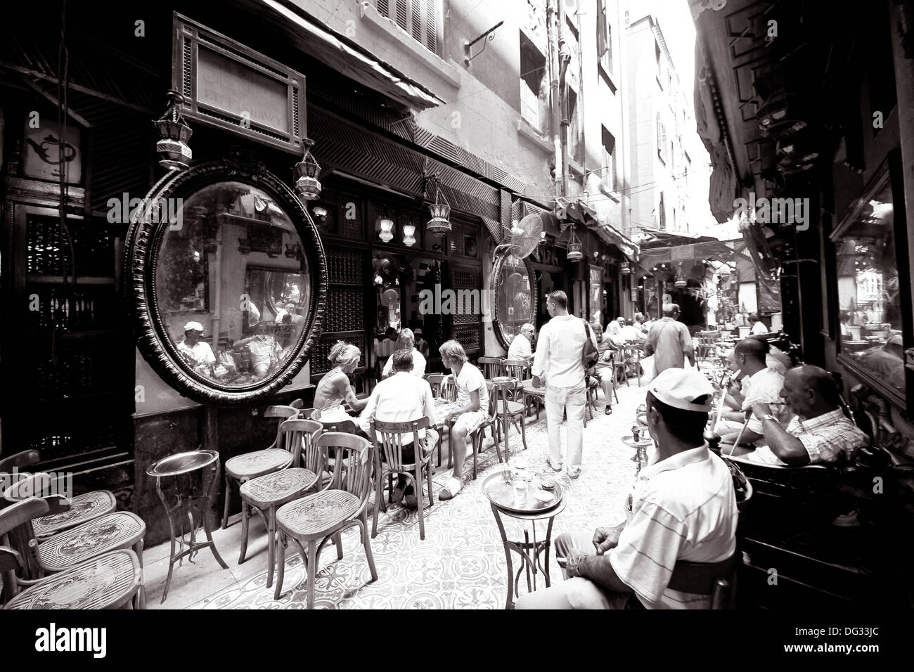 Egypt, Cairo, Islamic, market, old, bazaar, El, Fishawy café Stock ...