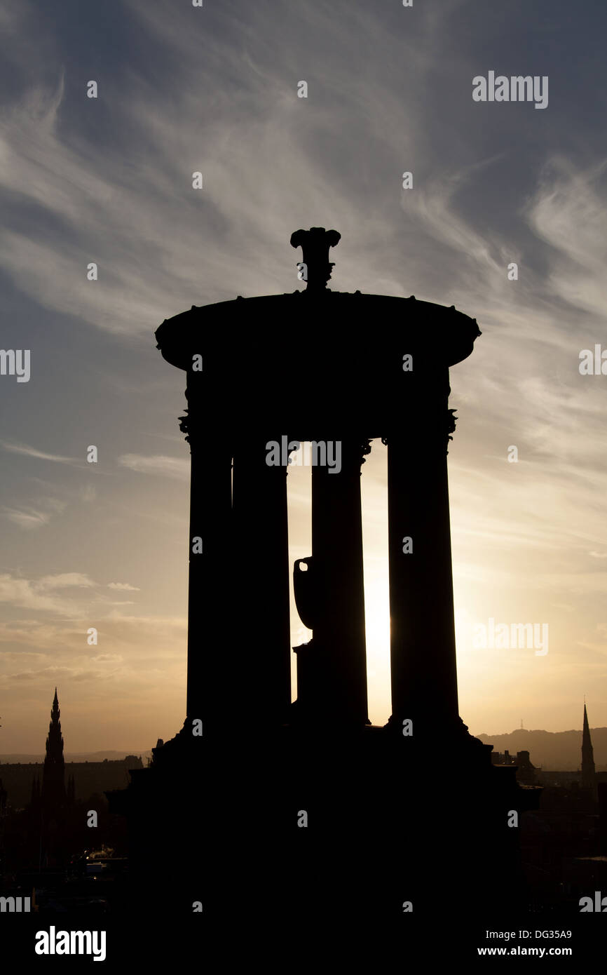 City of Edinburgh, Scotland. Picturesque sunset view of Edinburgh city ...