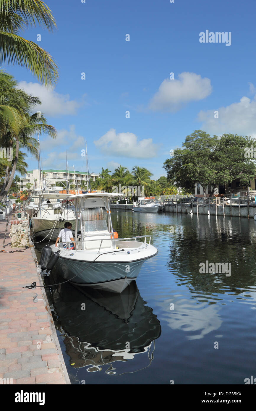 the canal at key largo on the florida keys Stock Photo - Alamy