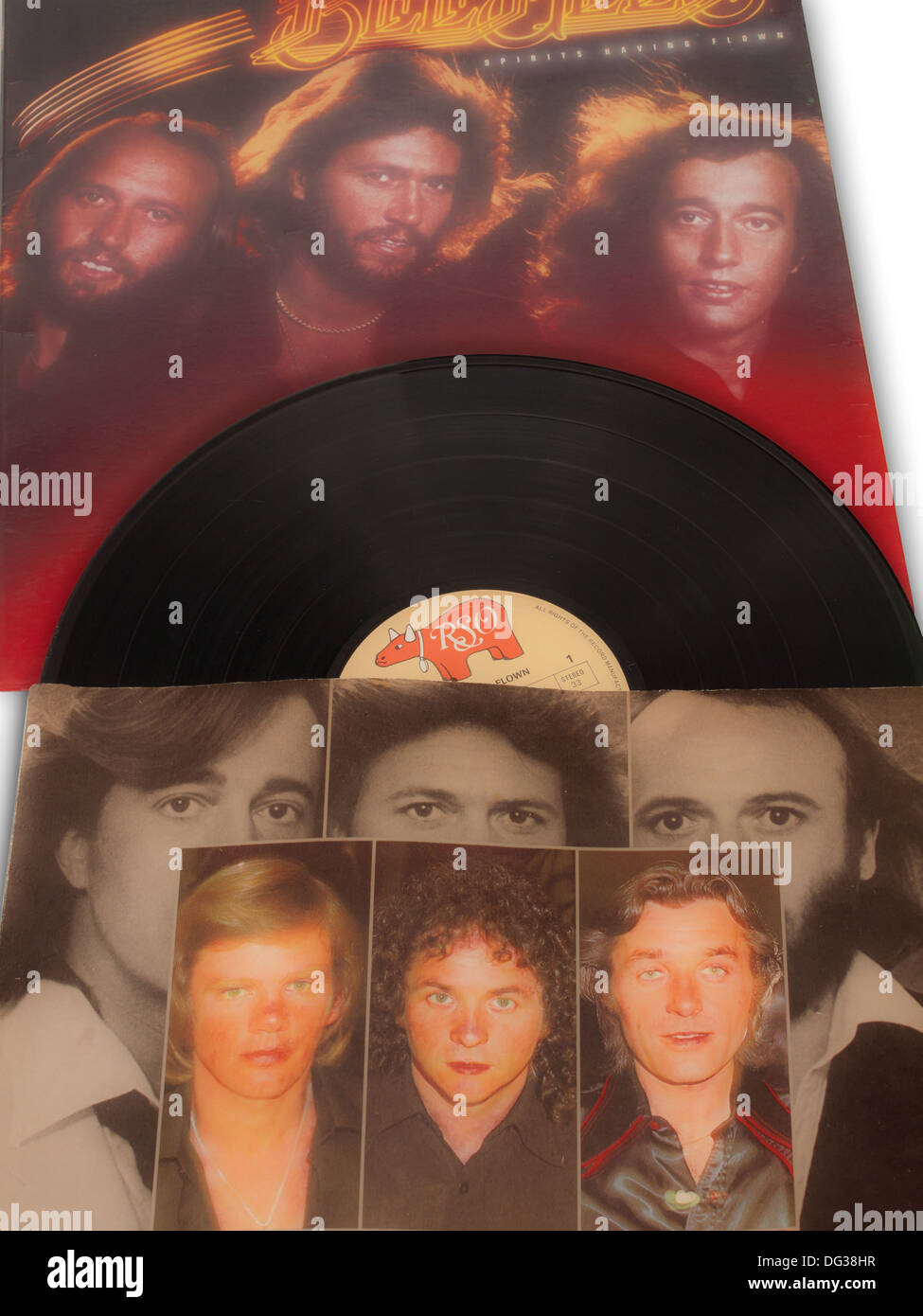 vintage lp vinyl record of rockstar bee gees Stock Photo - Alamy