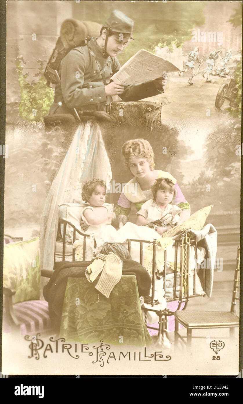 World War One French postcard Stock Photo - Alamy