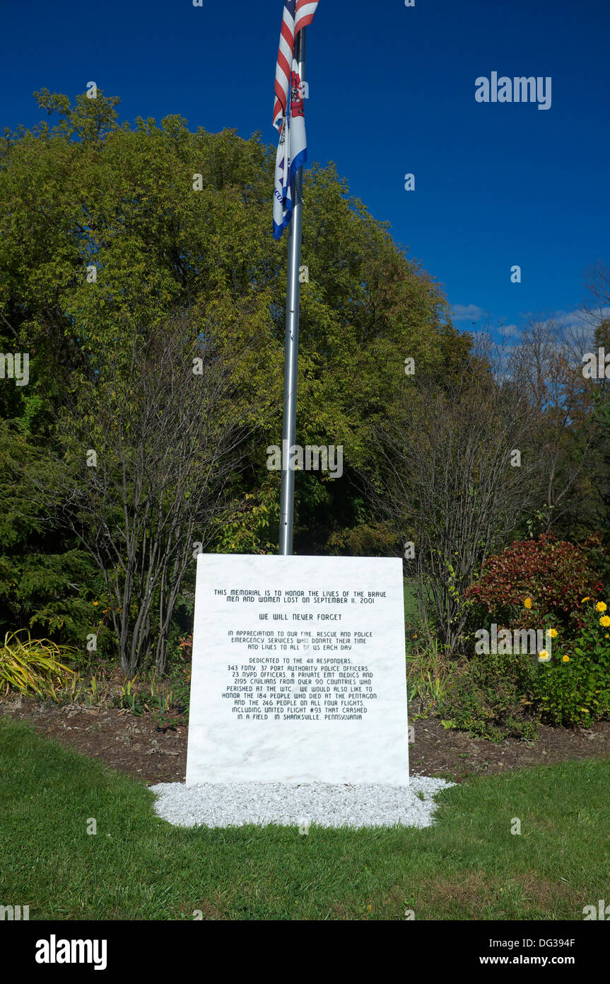 9-11 Memorial in Manchester Center, Vermont Stock Photo - Alamy