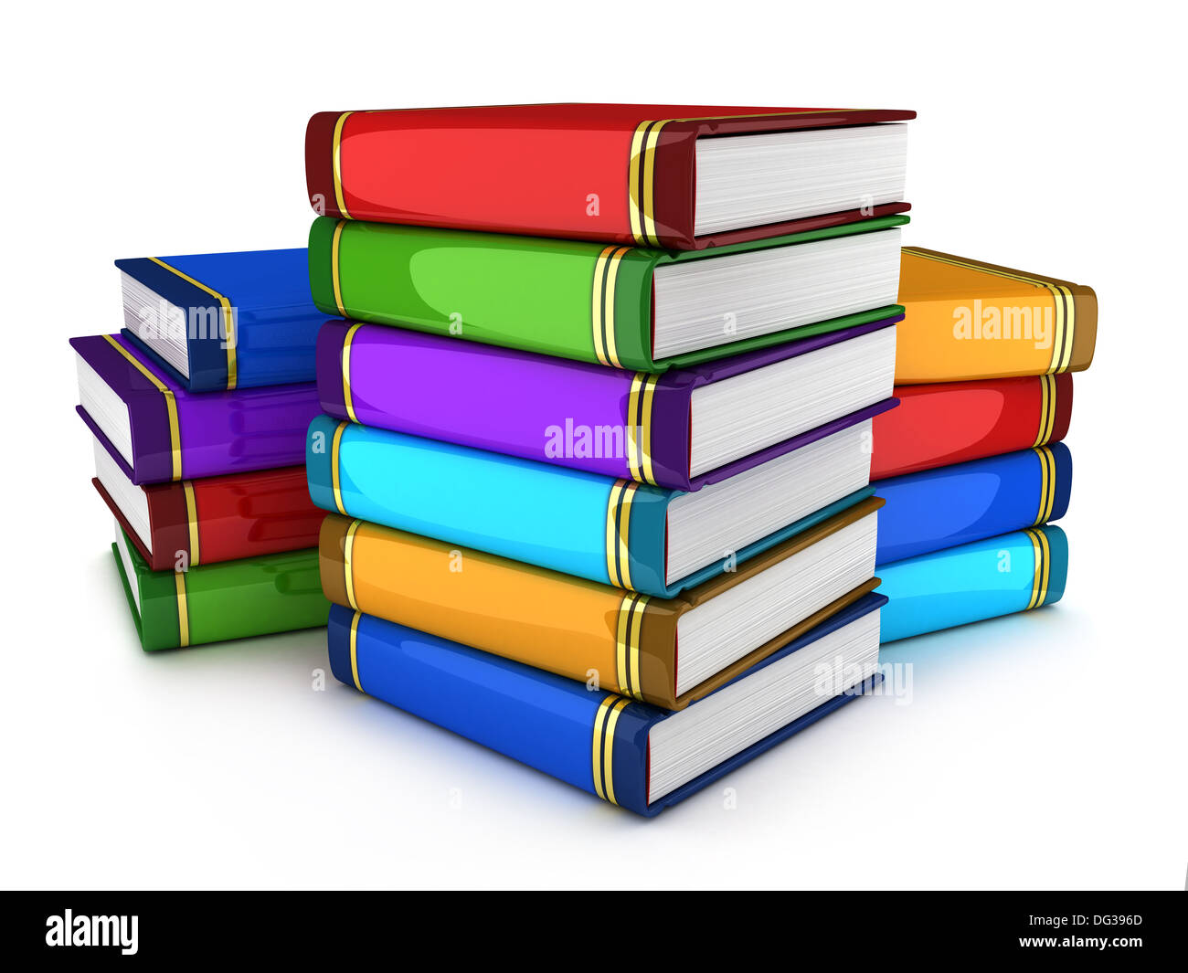 Stack of books (done in 3d Stock Photo - Alamy
