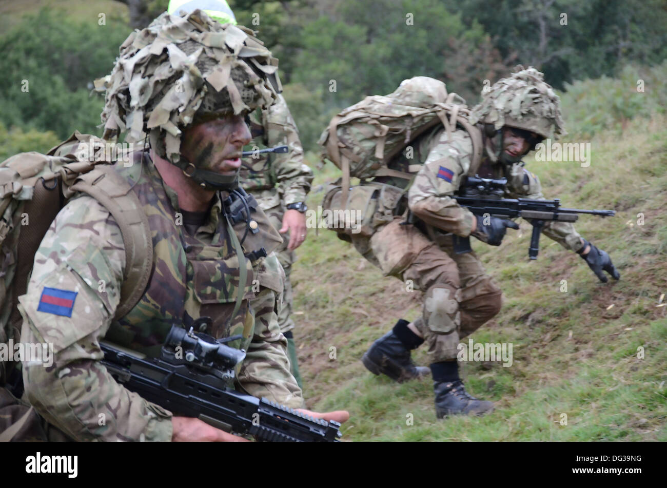Welsh Guards Live Firing Sennybrige Ranges Brecon Stock Photo - Alamy