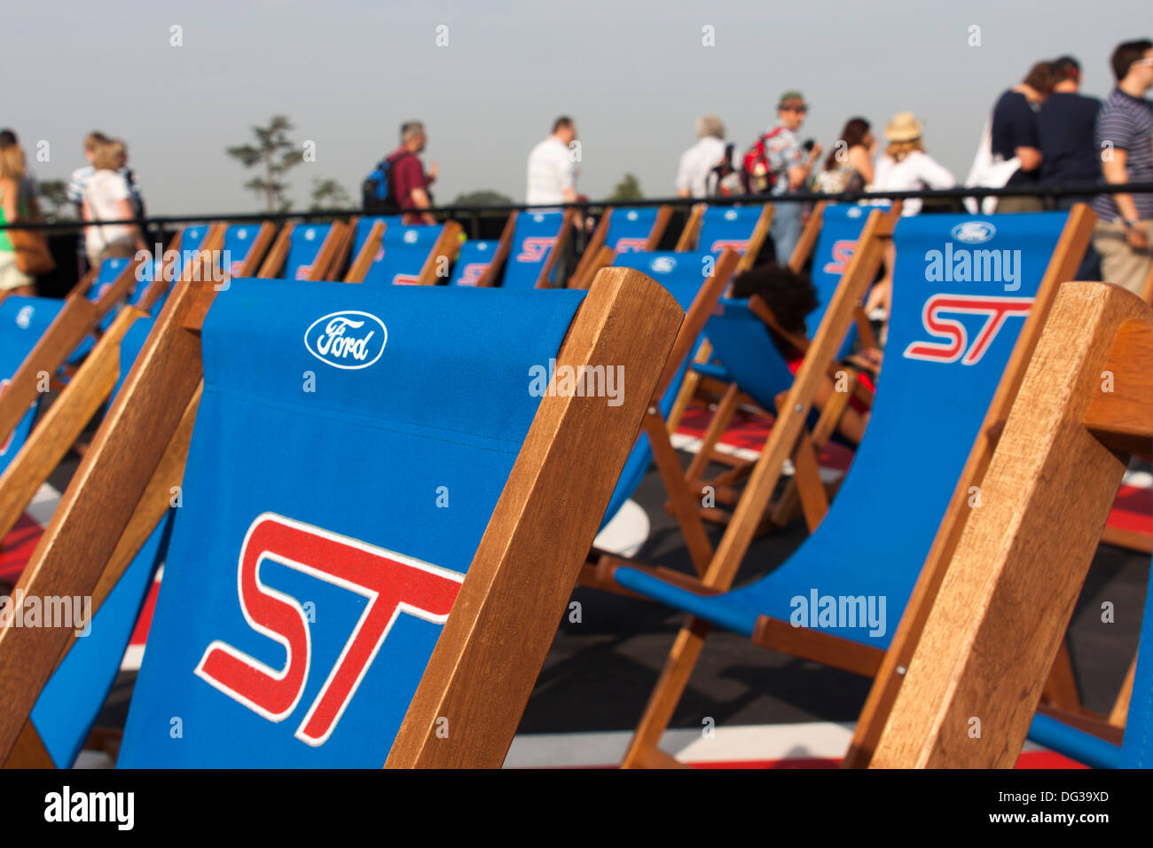 Top deck with Ford ST chairs at Ford stand.Goodwood Festival 2013 Stock ...