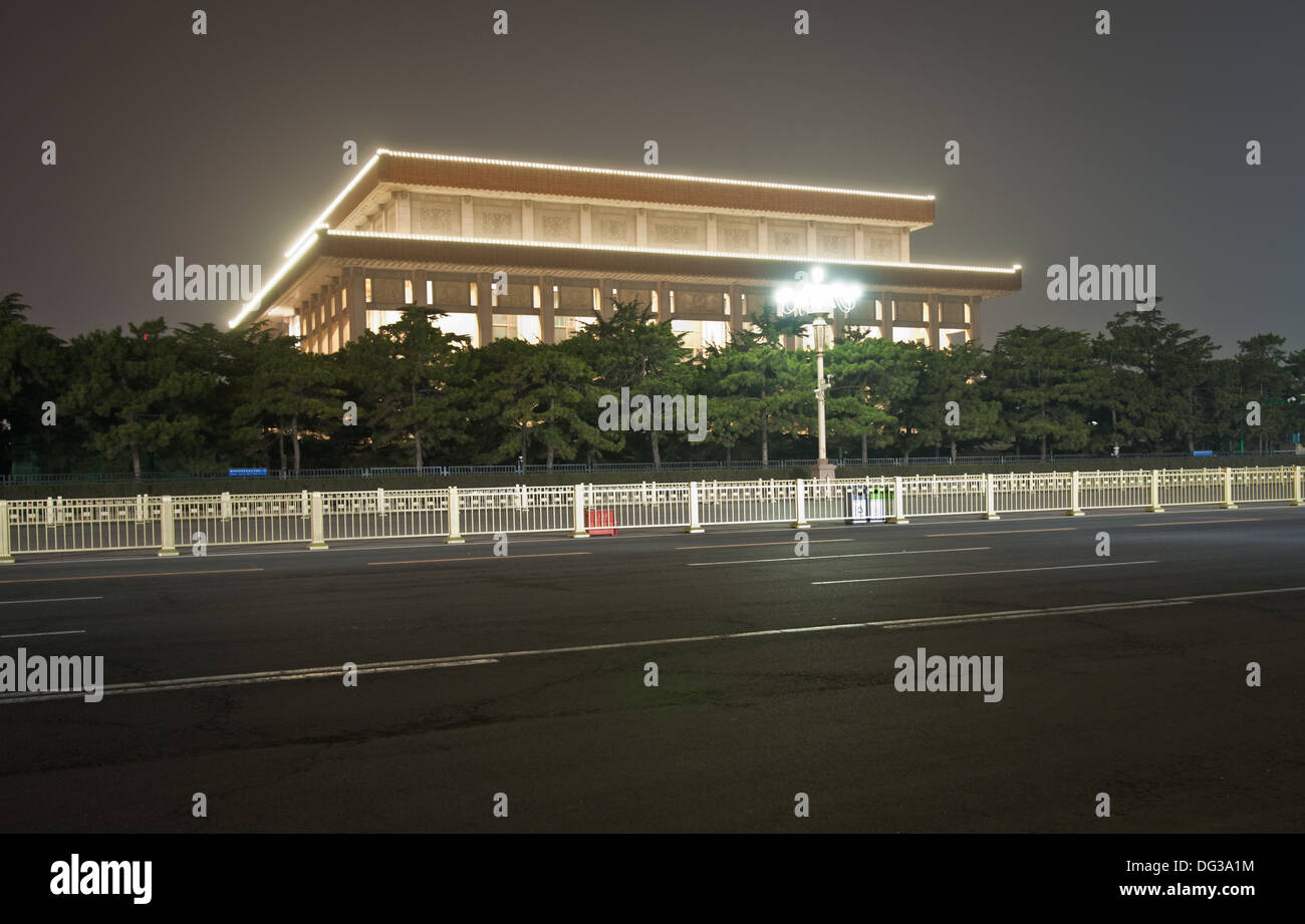 Chairman Mao Memorial Hall (Mausoleum of Mao Zedong) n Beijing seen ...