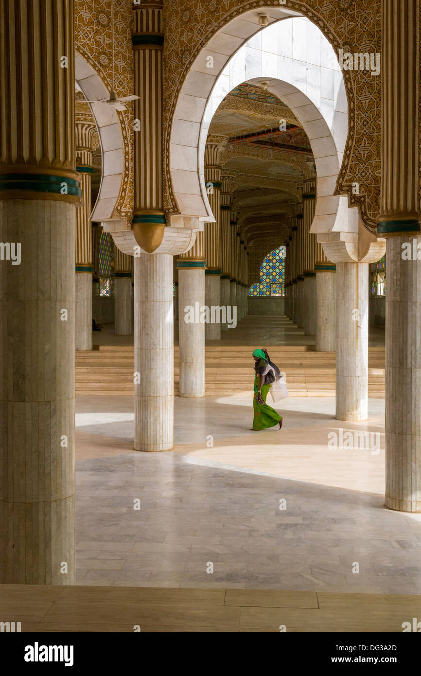 Senegal, Touba. Woman Passing through Prayer Halls for Overflow Crowds ...