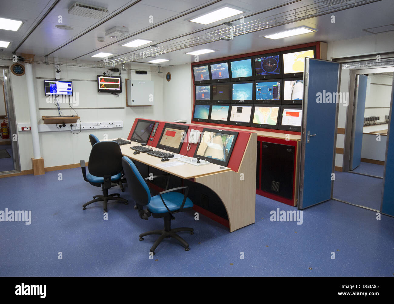 Main science control room on the new RRS Discovery at home in Empress ...