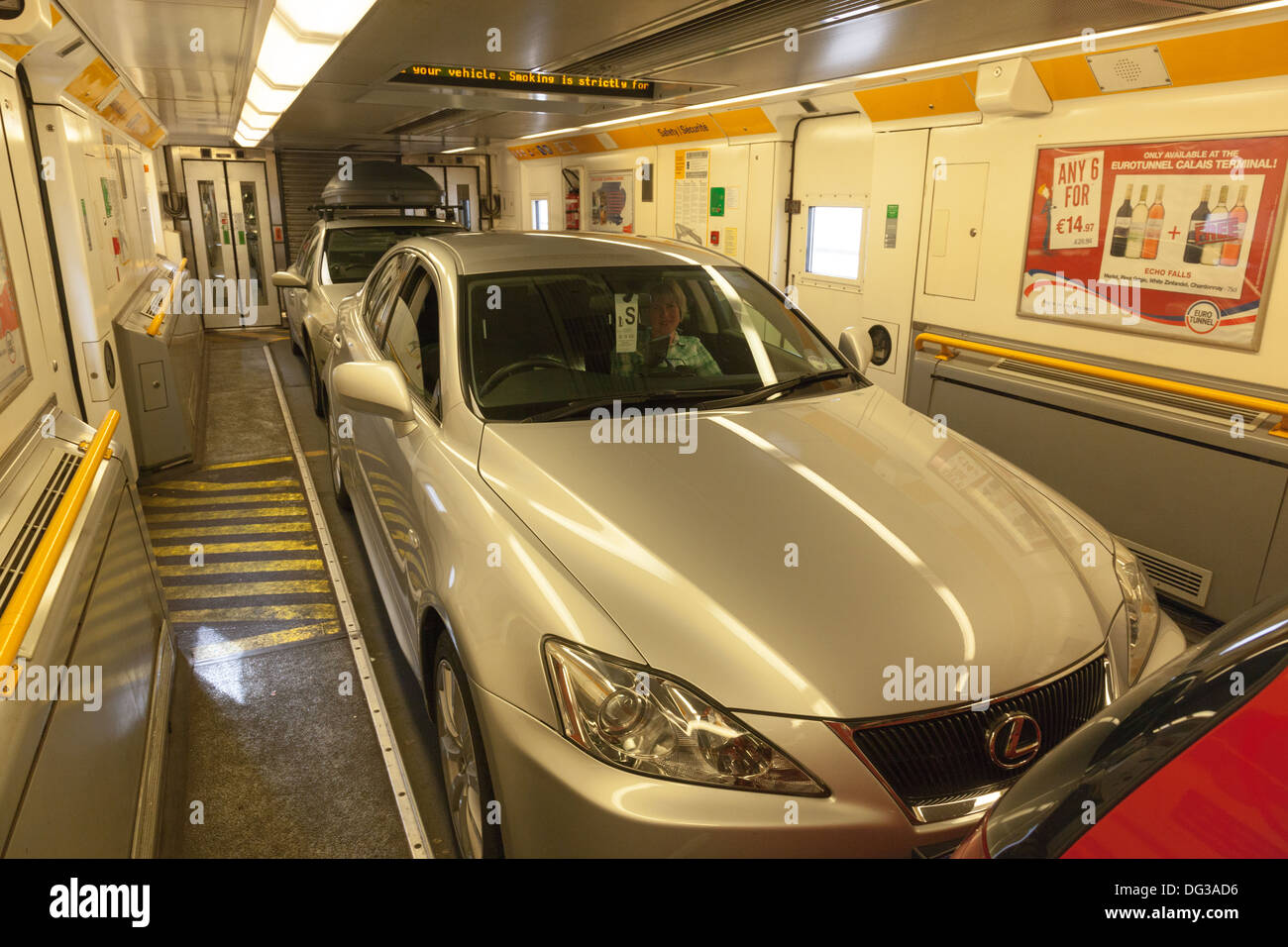 Lexus IS 250 in Eurotunnel Shuttle Train Stock Photo - Alamy