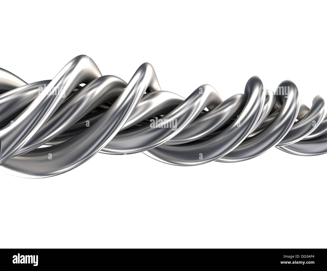 Twisted and curved carved metal tubing like cables Stock Photo - Alamy