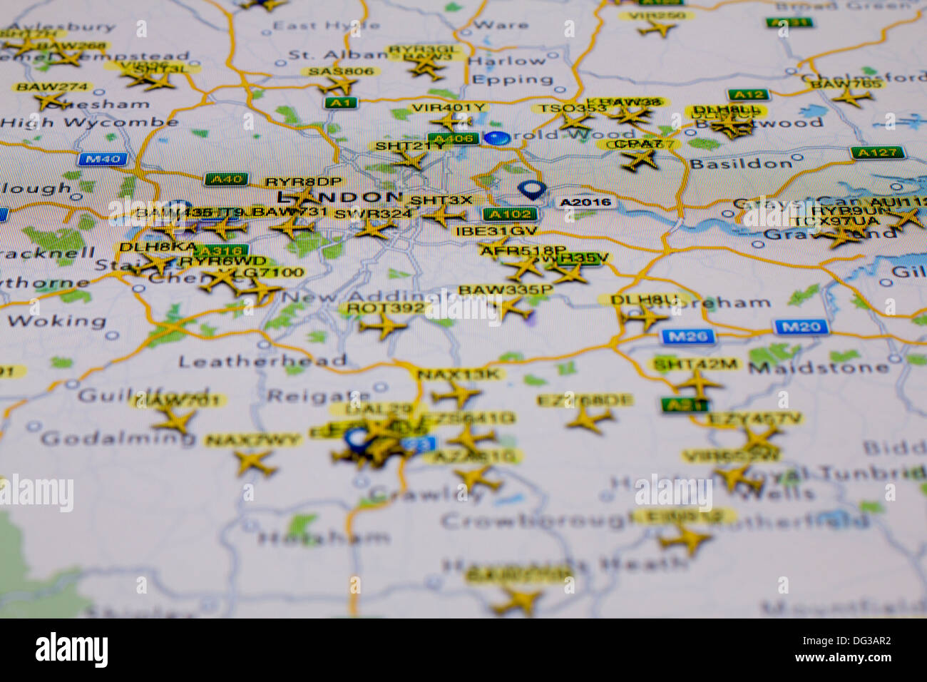 Map of london heathrow hi-res stock photography and images - Alamy