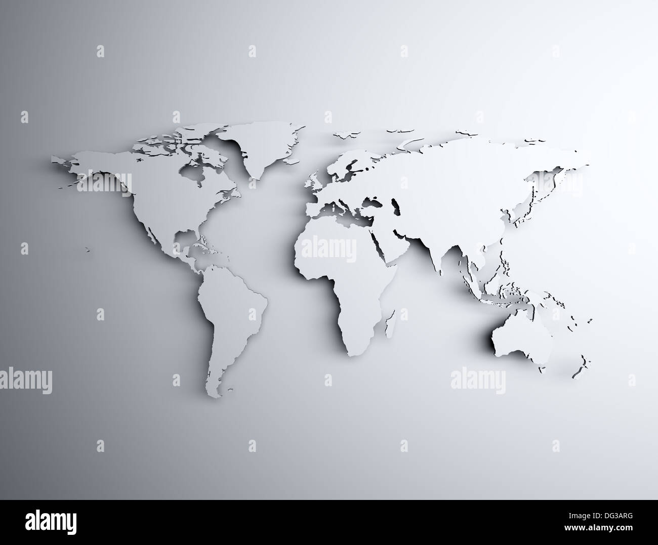 World map illustration relief hi-res stock photography and images - Alamy