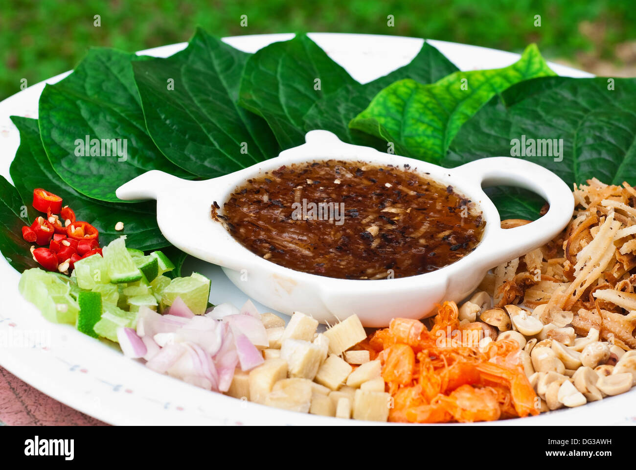 A delicious food in Thailand called Miang kham Stock Photo - Alamy