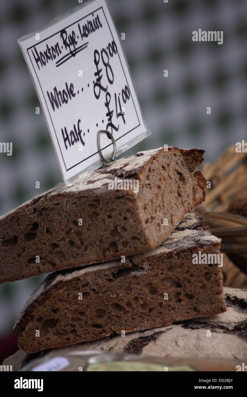 Speciality bread for sale on stall Stock Photo - Alamy