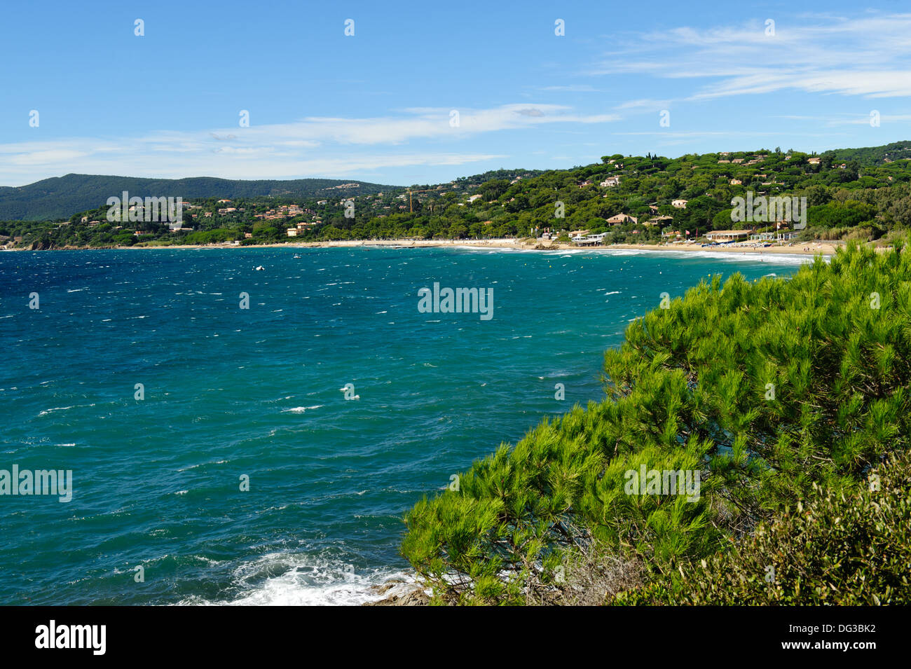 View on the beach La Croix-Valmer Mediterranean sea France, Provence ...