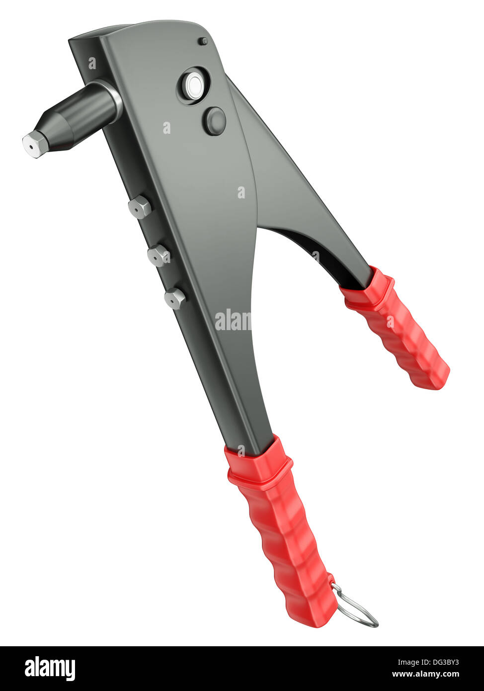 Hand rivet gun isolated on a white background. 3D rendered image Stock ...