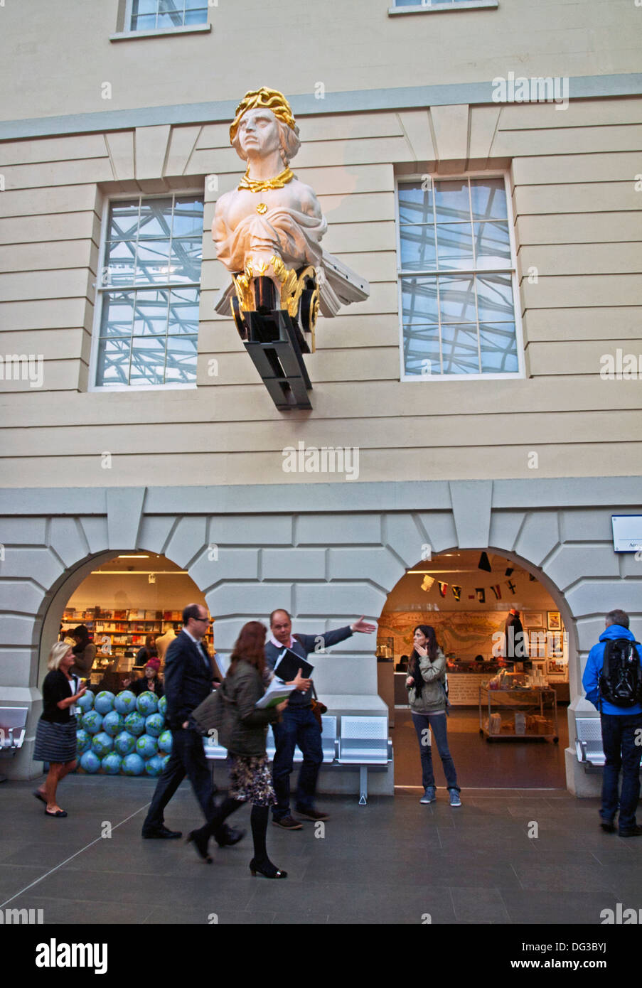 The Neptune Court of the National Maritime Museum showing Figurehead of ...