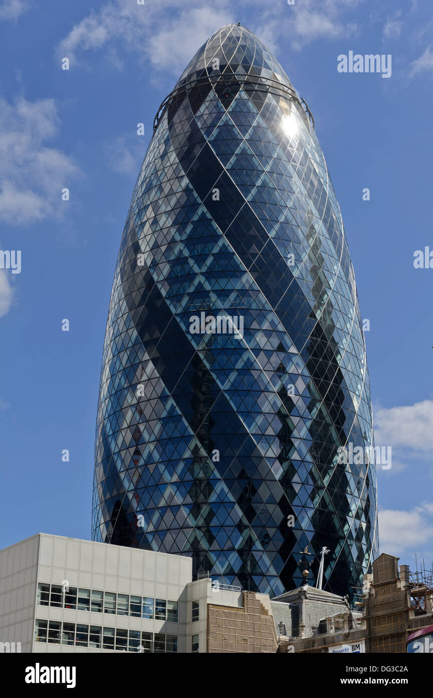 'The Gherkin' building, City of London, England, United Kingdom Stock ...
