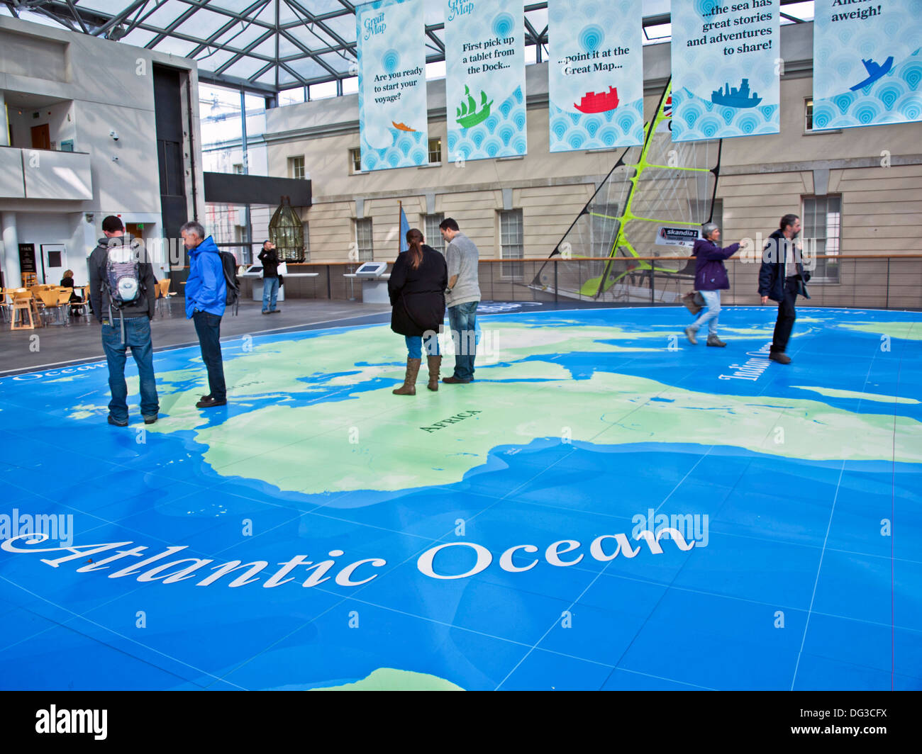 The Great Map at the National Maritime Museum, Greenwich, London ...