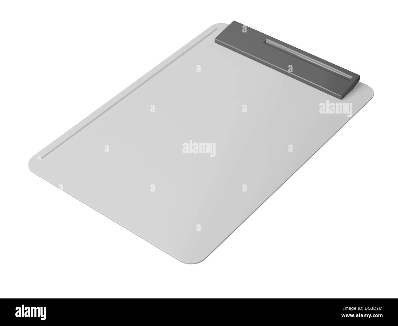 Gray plastic clipboard isolated on white background Stock Photo - Alamy