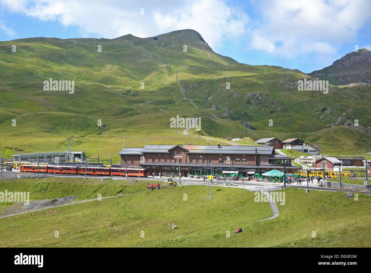Europe Alps Train Station Stock Photo - Alamy