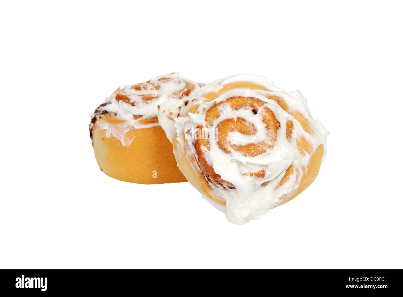 Baked buns cinnamon sugar Cut Out Stock Images & Pictures - Alamy