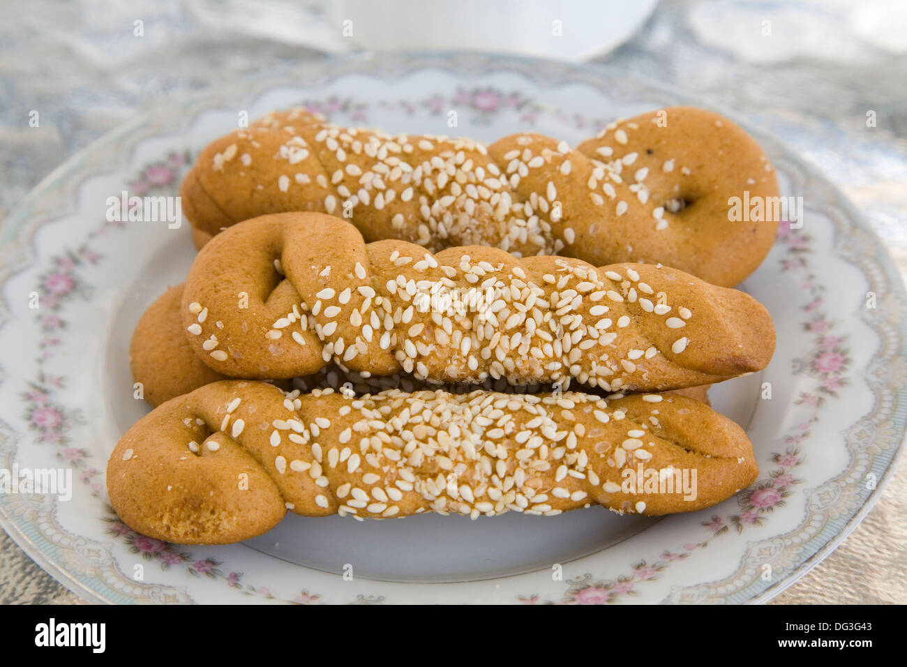 europe, greece, dodecanese, patmos island, typical biscuits Stock Photo ...