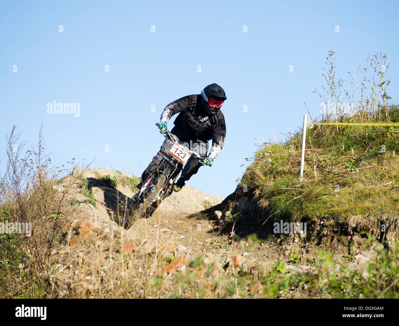 Downhill bike ride Stock Photo - Alamy
