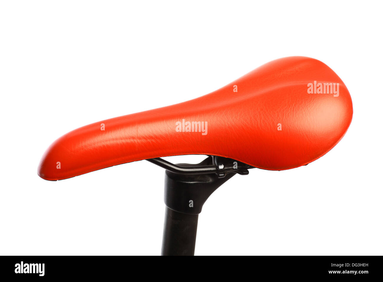 Color detail of the red saddle of a bicycle Stock Photo - Alamy