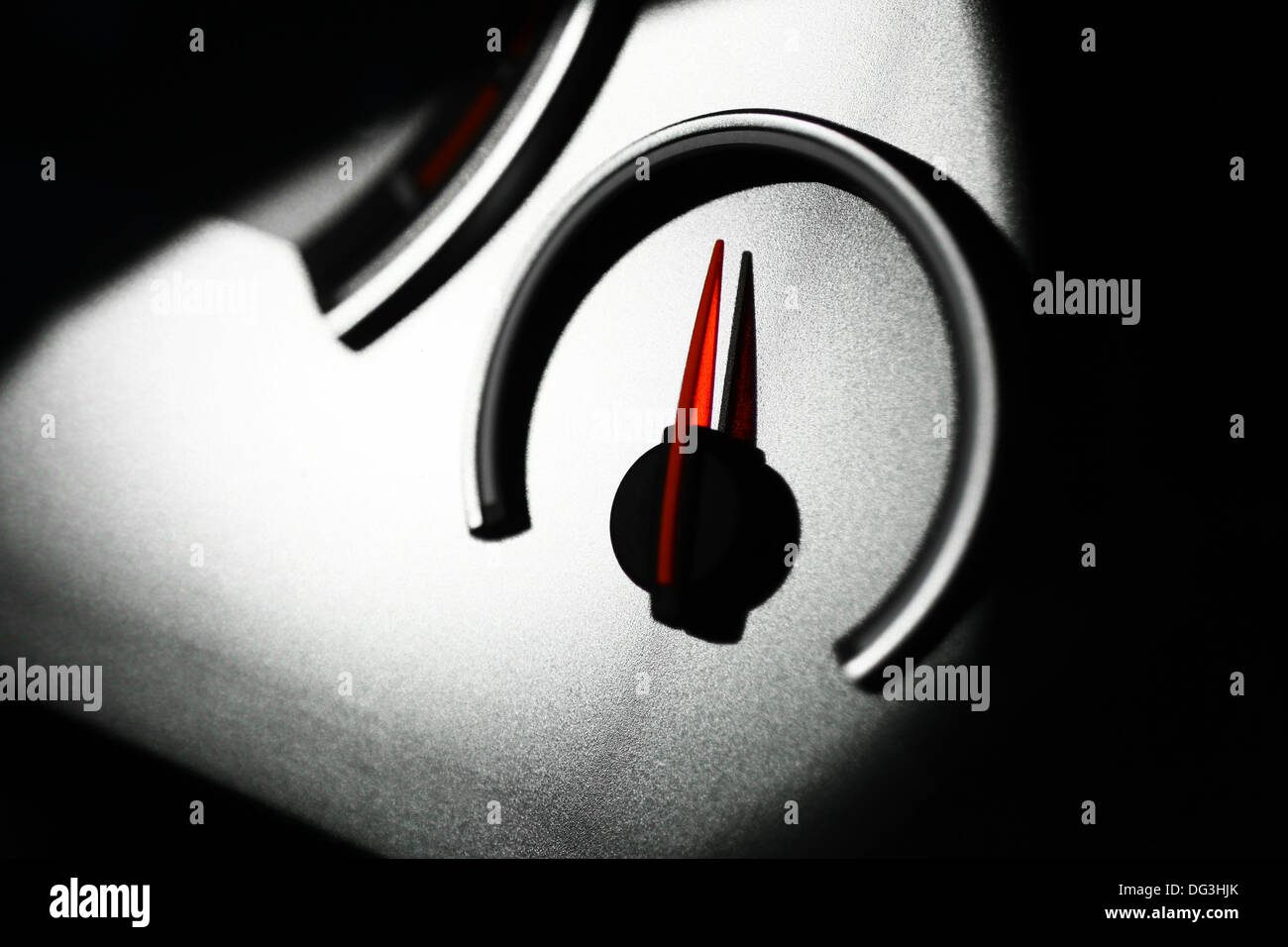 Detail of an empty gauge with a pointing needle Stock Photo - Alamy